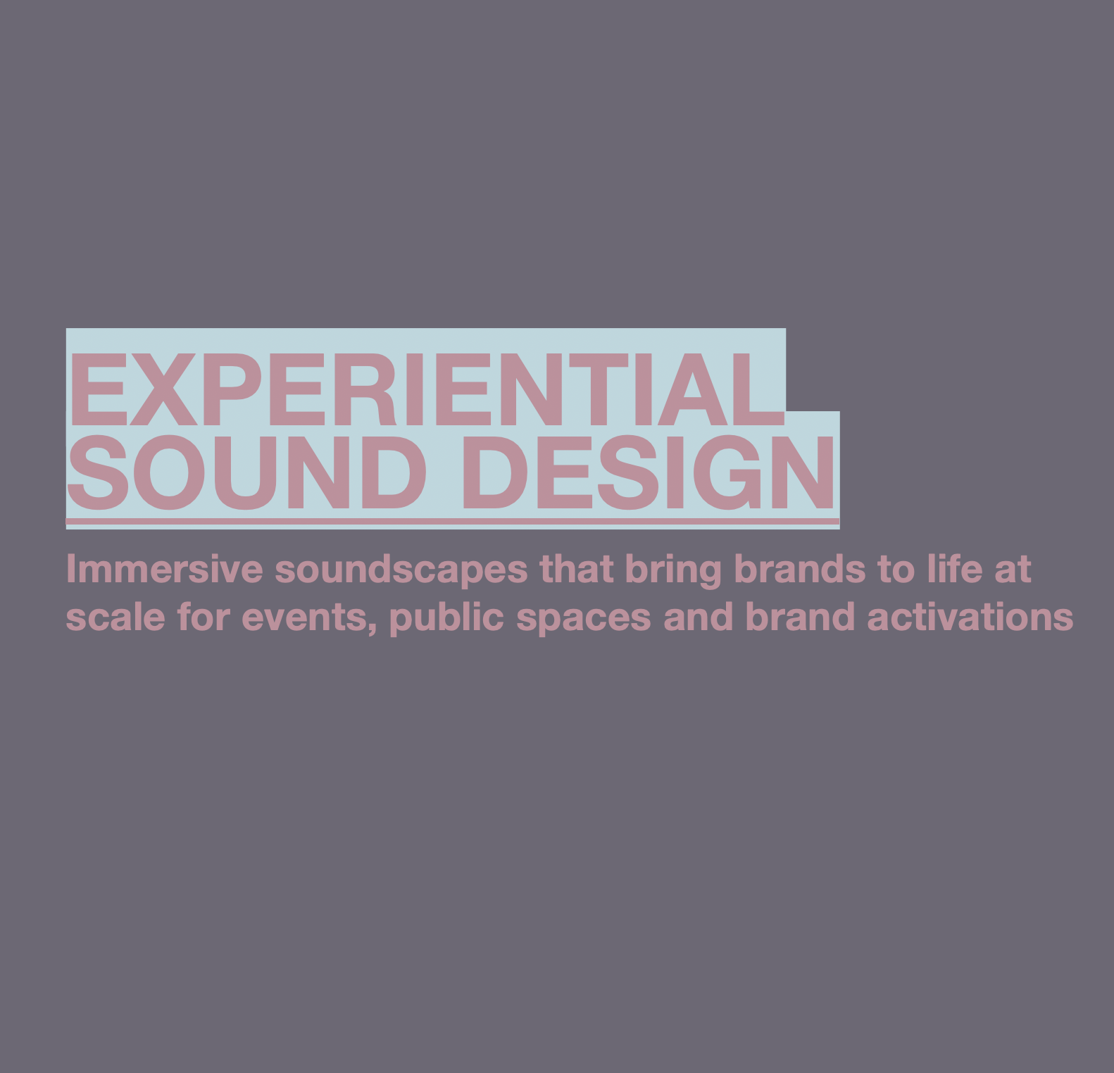 Experiential Sound Design | UI Sound Design | CMoore Sound